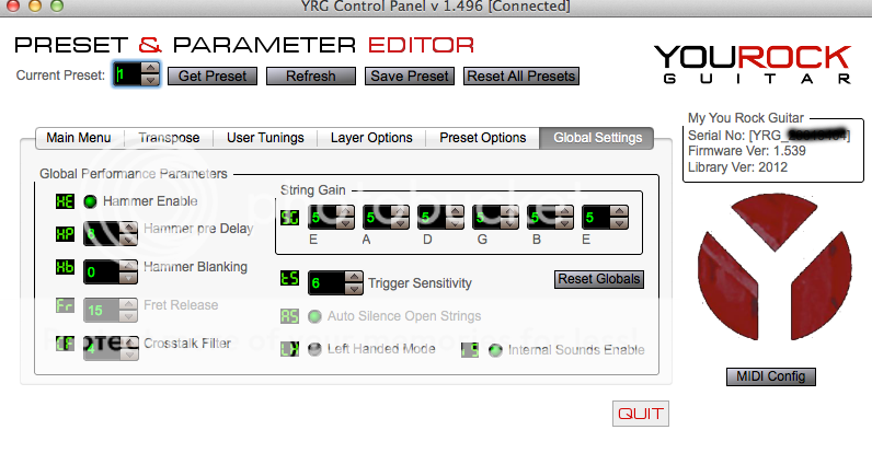 Looking for You Rock Guitar Control Panel app