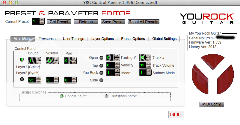 Looking for You Rock Guitar Control Panel app